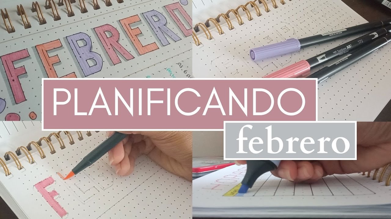 BULLET JOURNAL | Planificando febrero - YouTube