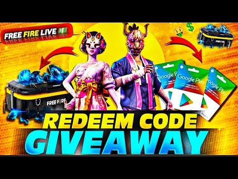 LIVE GIVEAWAY! FREE FIRE ₹1000 REDEEM CODE! FOLLOW, LIKE, COMMENT - YouTube
