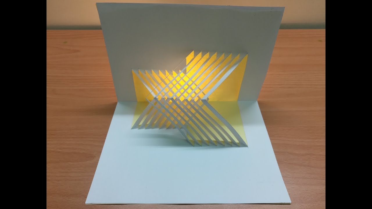3d geometric card | Pop up geometric card | paper art | kirigami art ...