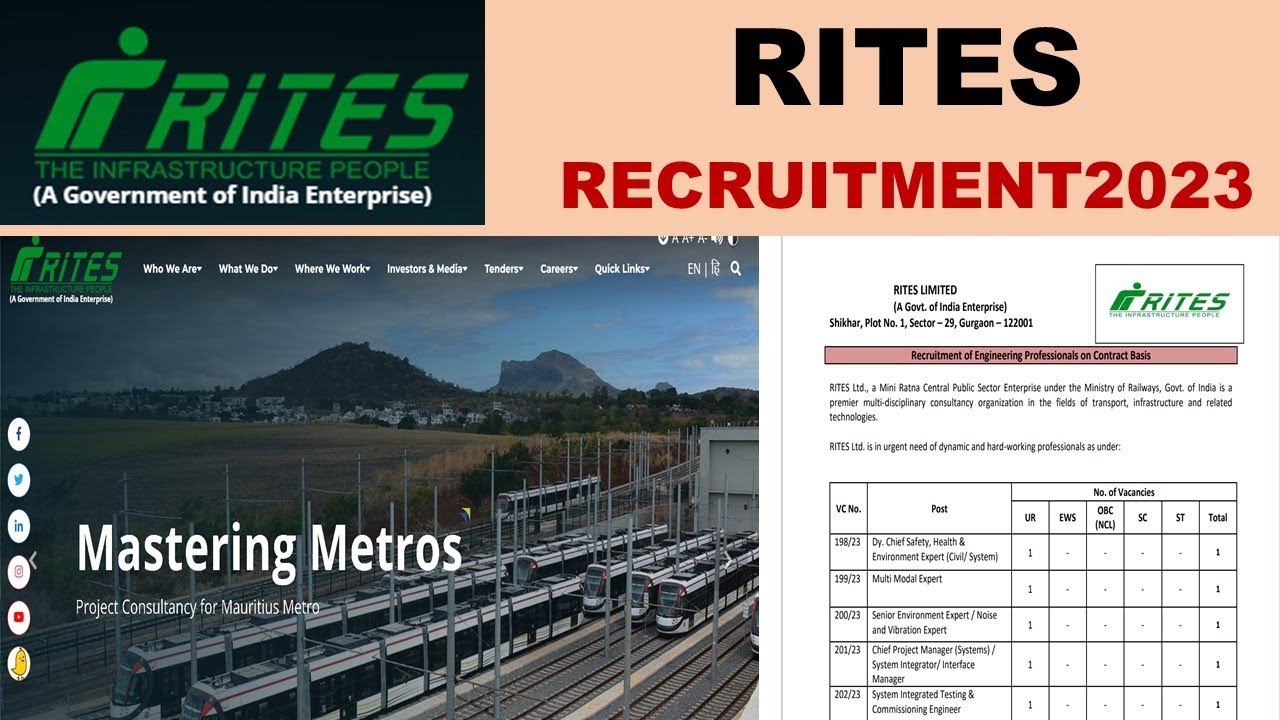 rites recruitment 2023 | rites vacancy 2023 | civil engineering | rites ...