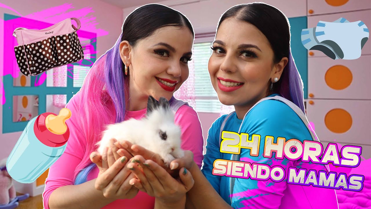 24 Horas Siendo Mamas de un Conejo / Gaby y Gilda - YouTube