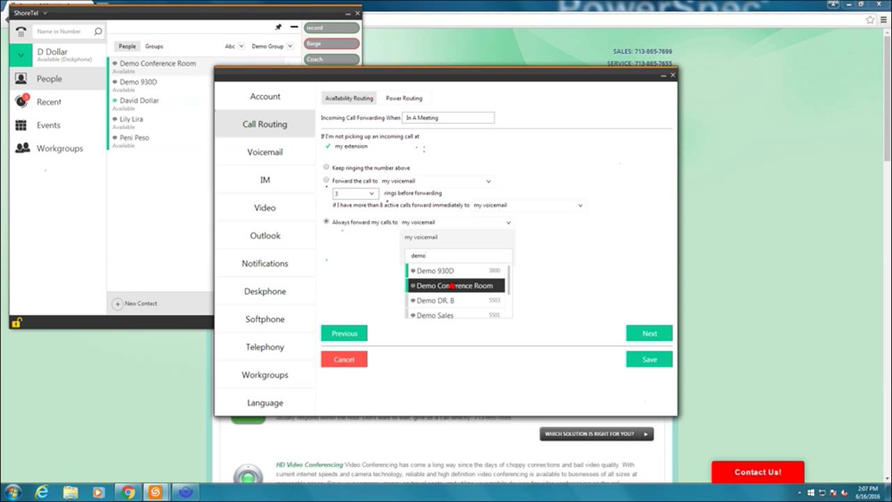 ShoreTel Connect Training Call States and Routing - YouTube