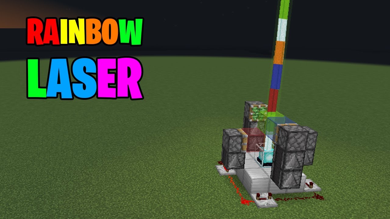 COMO FAZER RAINBOW LASER NO MINECRAFT #minecraft - YouTube