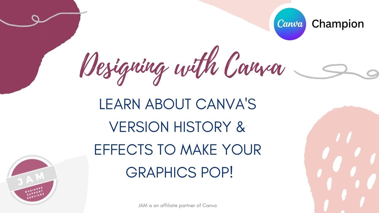 Designing with Canva - Version History and Effects tool - YouTube