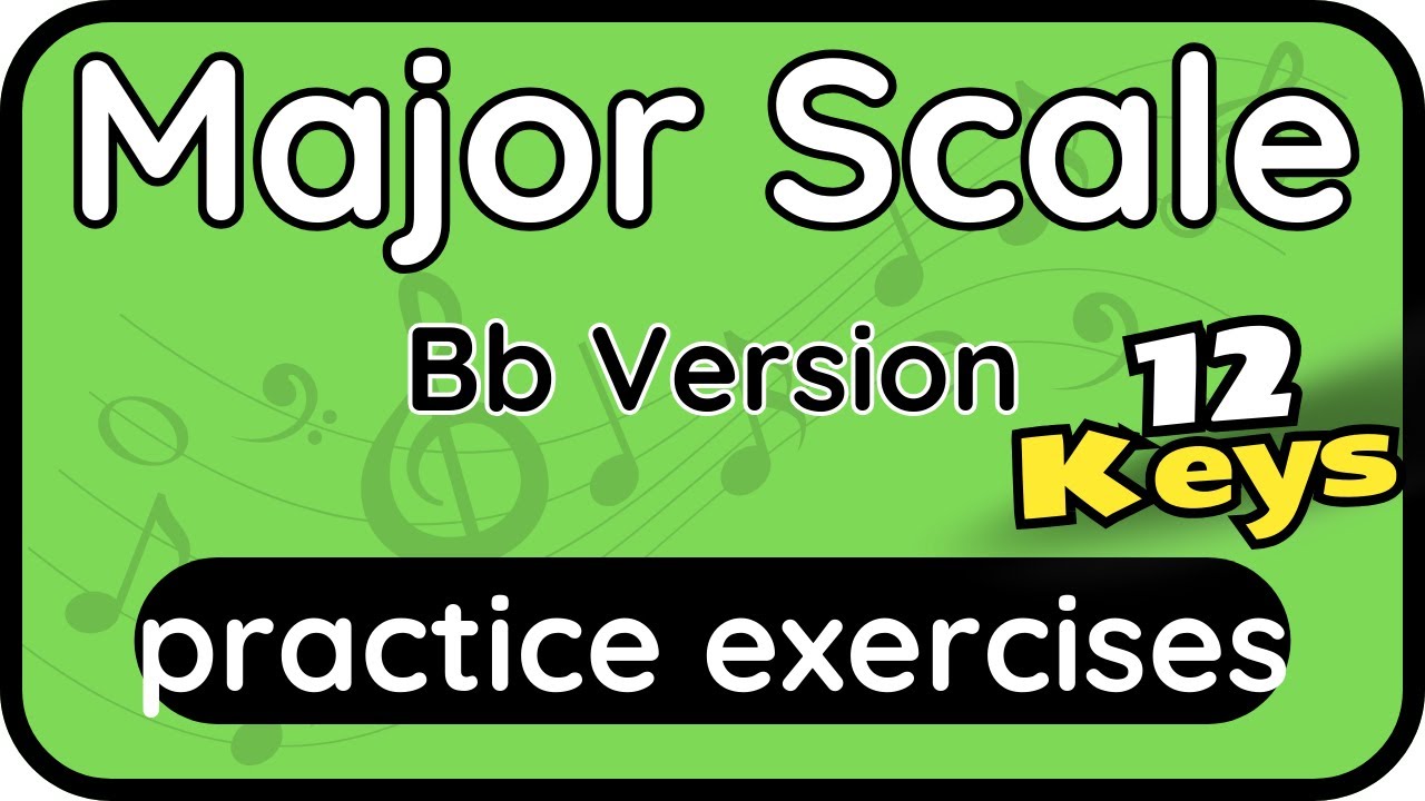 Major Scale (Bb Version) Backing Track To Practice In All 12 Keys - YouTube