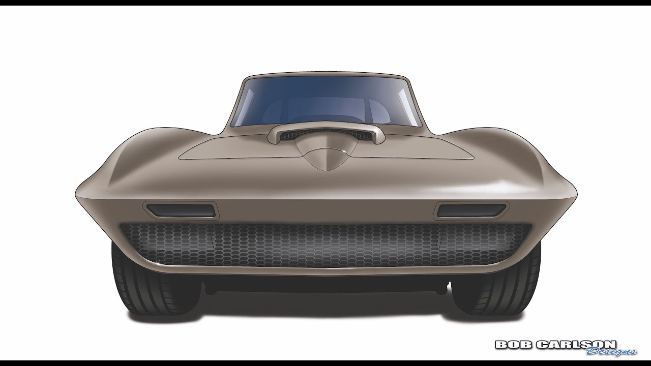 Drawing A Corvette Front View In Photoshop - YouTube