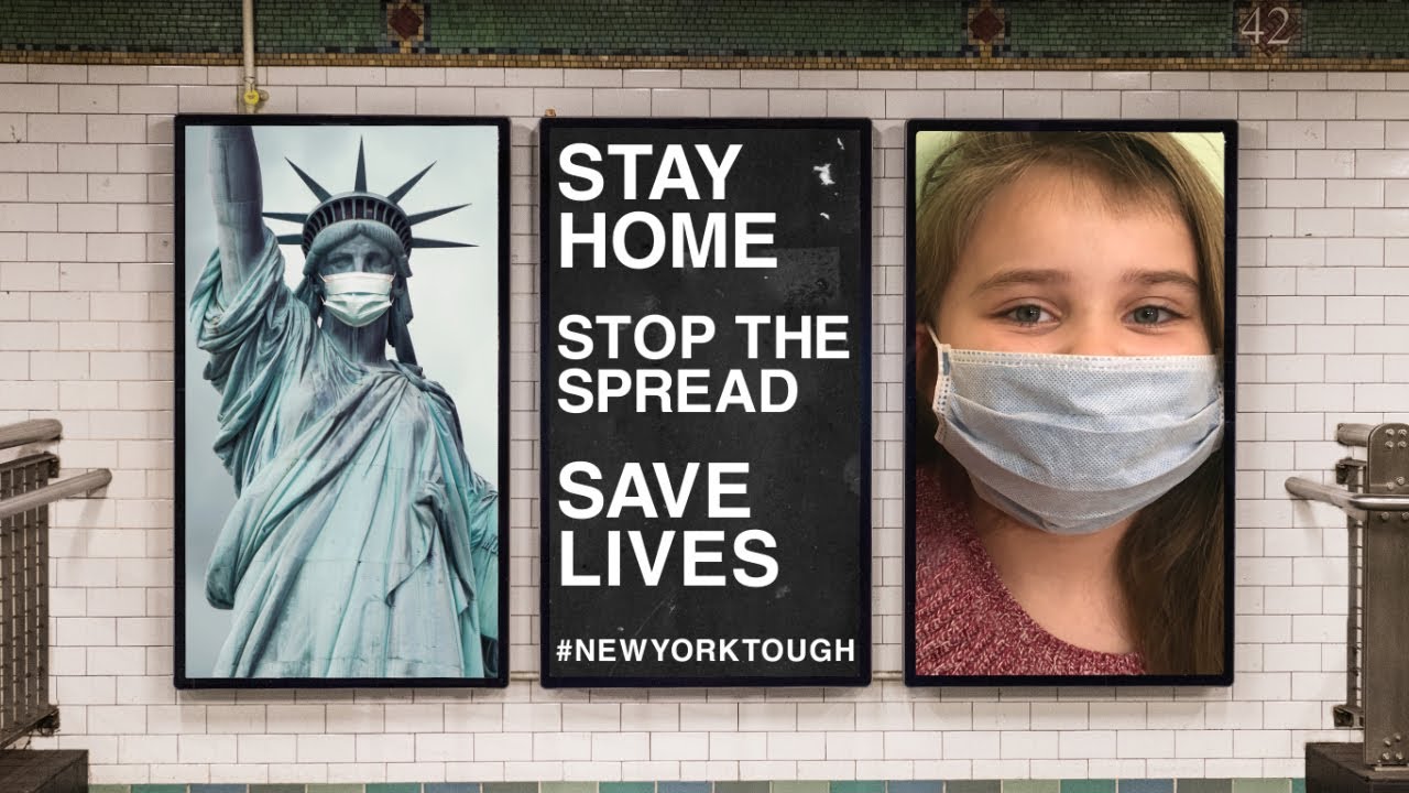 #NEWYORKTOUGH / NEW YORK / GOVERNOR CUOMO / SOCIAL DISTANCING / FACE ...