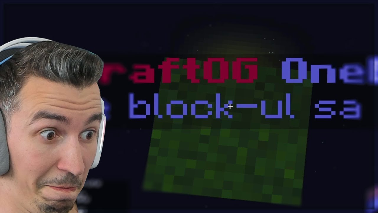 MINECRAFT DAR PE UN SINGUR BLOCK! - YouTube