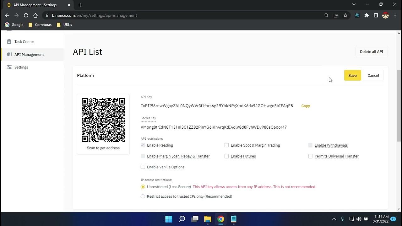 🎓Tutorial: Como criar uma API na Binance! - YouTube