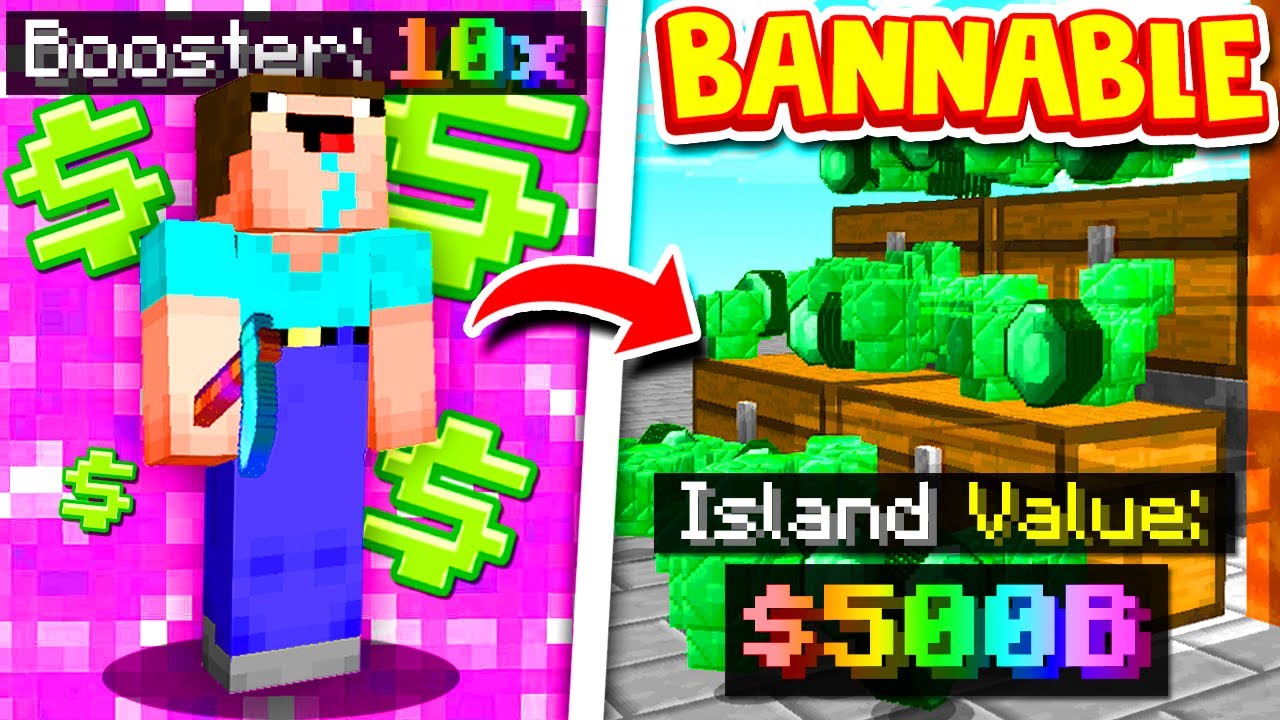 I SPAWNED IN *INSANE* BOOSTERS to BECOME RICH in *NEW* SKYBLOCK MAP ...