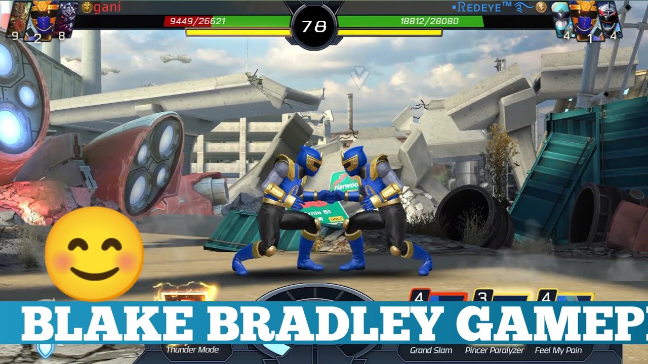 Blake Bradley Gameplay || Full Battle ~power ranger legacy wars - YouTube