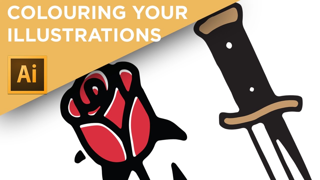 Colouring your illustrations in Illustrator - YouTube