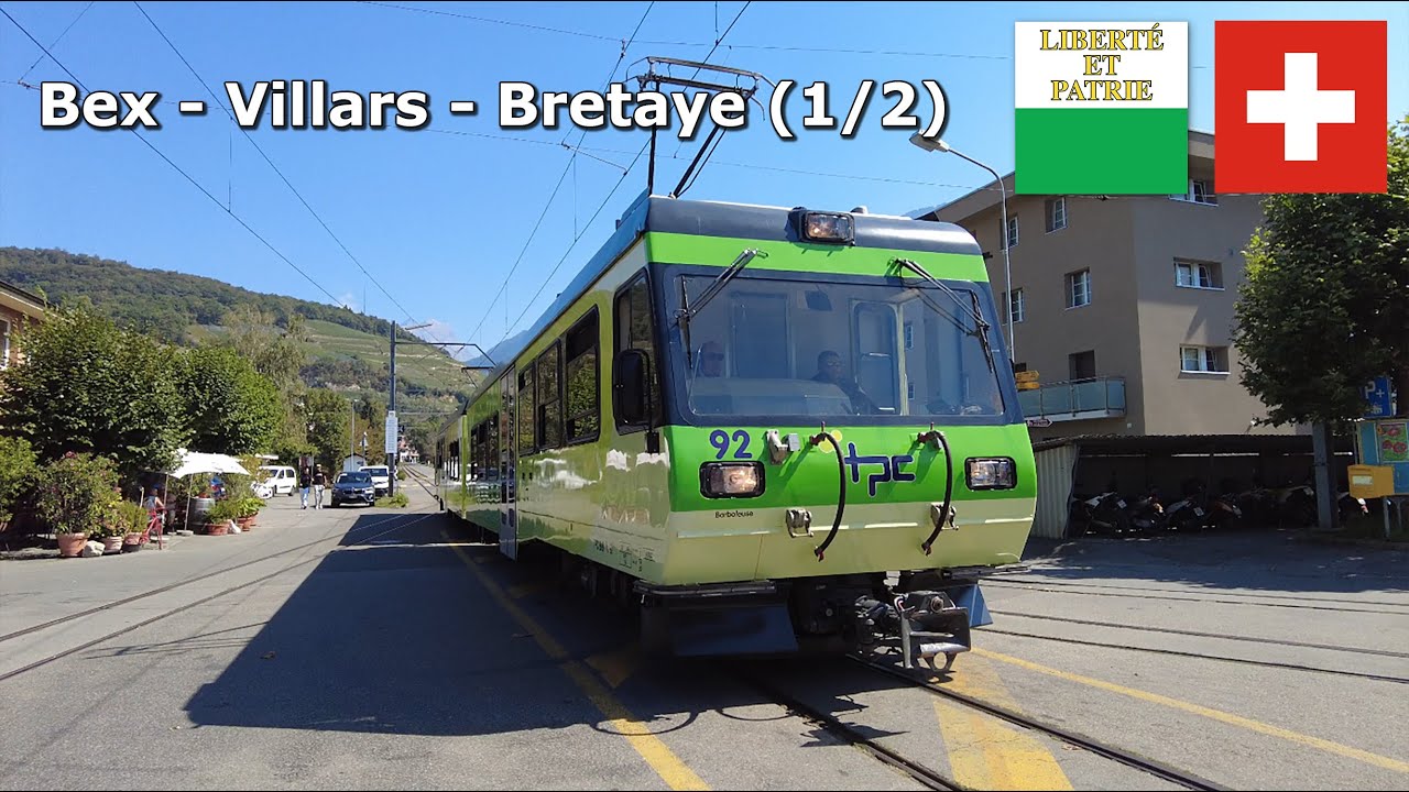 Train Bex - Villars - Bretaye (TPC) 1/2 (Sep 2023) 4K #switzerland # ...