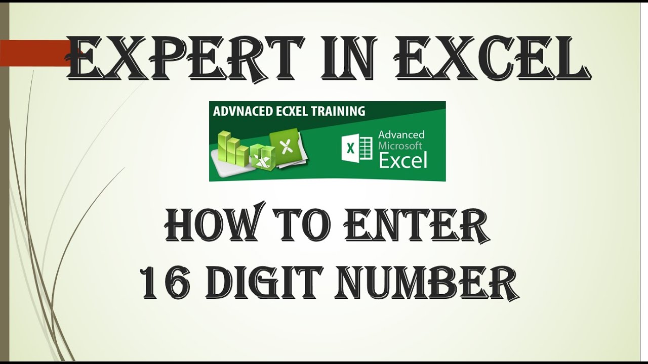 04 Enter 16 Digit Number In Excel Marathi YouTube 04 Enter 16 Digit Number In Excel Marathi YouTube