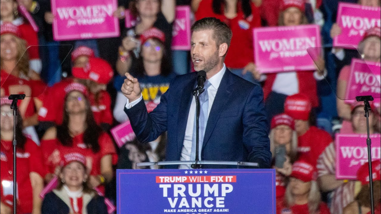 Eric Trump speaks at Trump Rally in Reading, Pennsylvania - YouTube