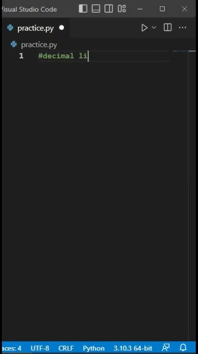 Decimal literals #python #pythonforbeginners #learnpython - YouTube