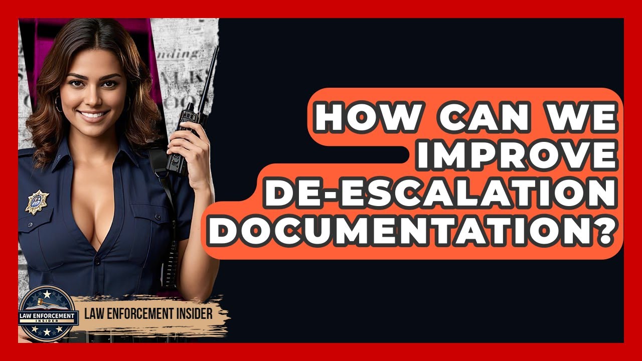 How Can We Improve De-escalation Documentation? - Law Enforcement Insider - YouTube