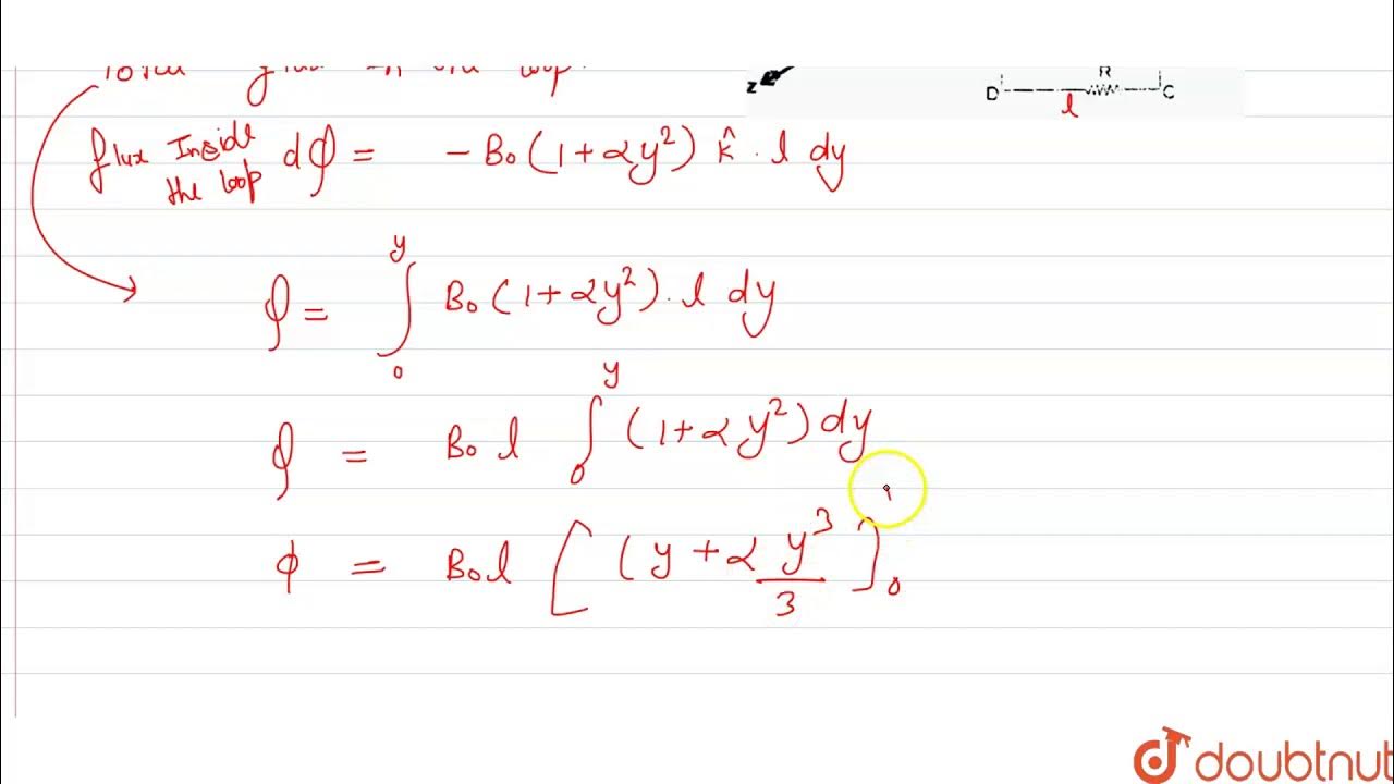A square loop `ABCD` of side `l` is moving the `xy` plane with velocity `vecv=betat hatj`. - YouTube