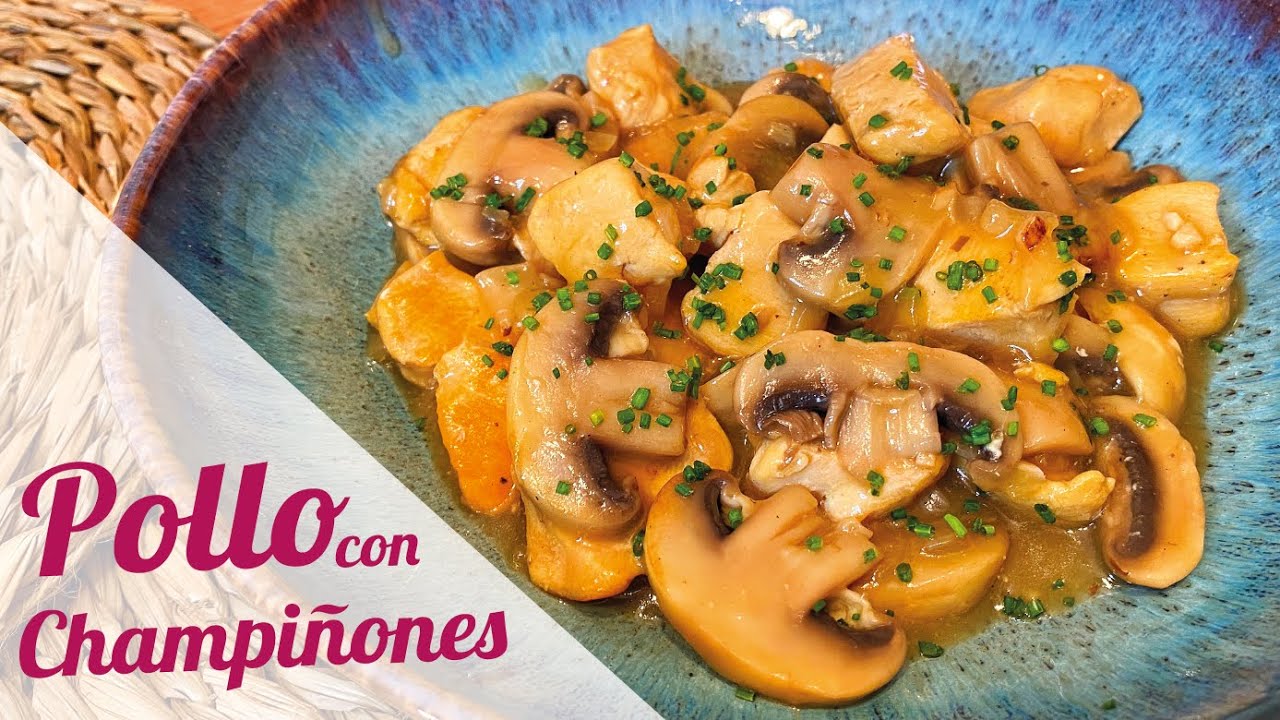 POLLO CON CHAMPIÑONES FACIL Y RAPIDO SALUDABLE 🐓🍄 RECETA SIN CREMA ...