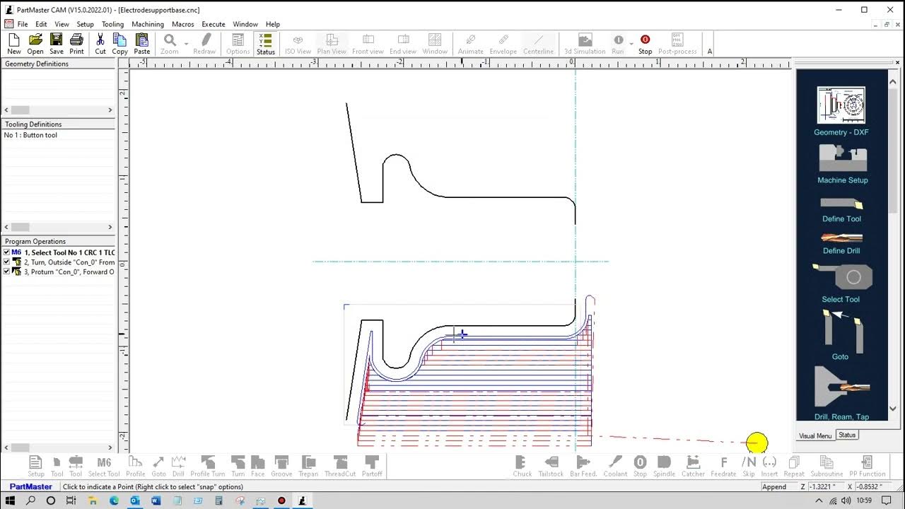 Dolphin CAD CAM - PartMaster CAM Import DXF for a wood turning lathe ...