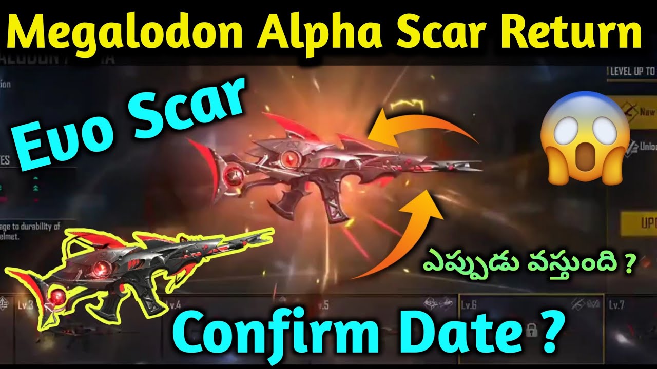 Evo Scar Return Free Fire 🔥| Evo Megalodon Alpha Scar Free Fire | Evo ...