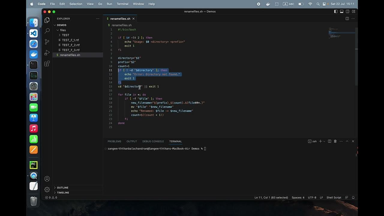 Basic Shell Script to Rename Files within a Directory - YouTube