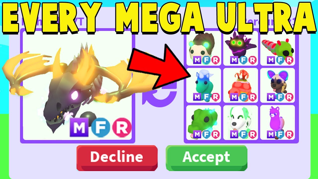 I traded for EVERY MEGA ULTRA RARE PET in Adopt Me! (24 HOURS ONLY ...