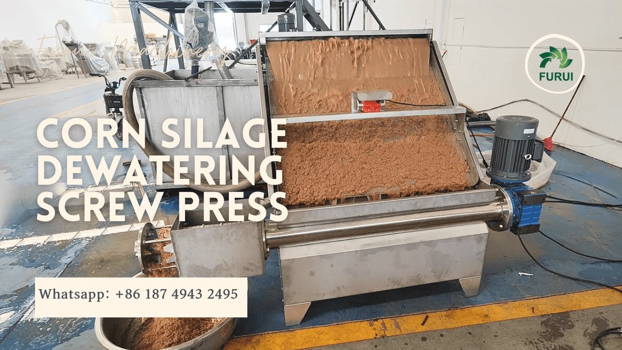 Corn Silage Dewatering Screw Press - YouTube