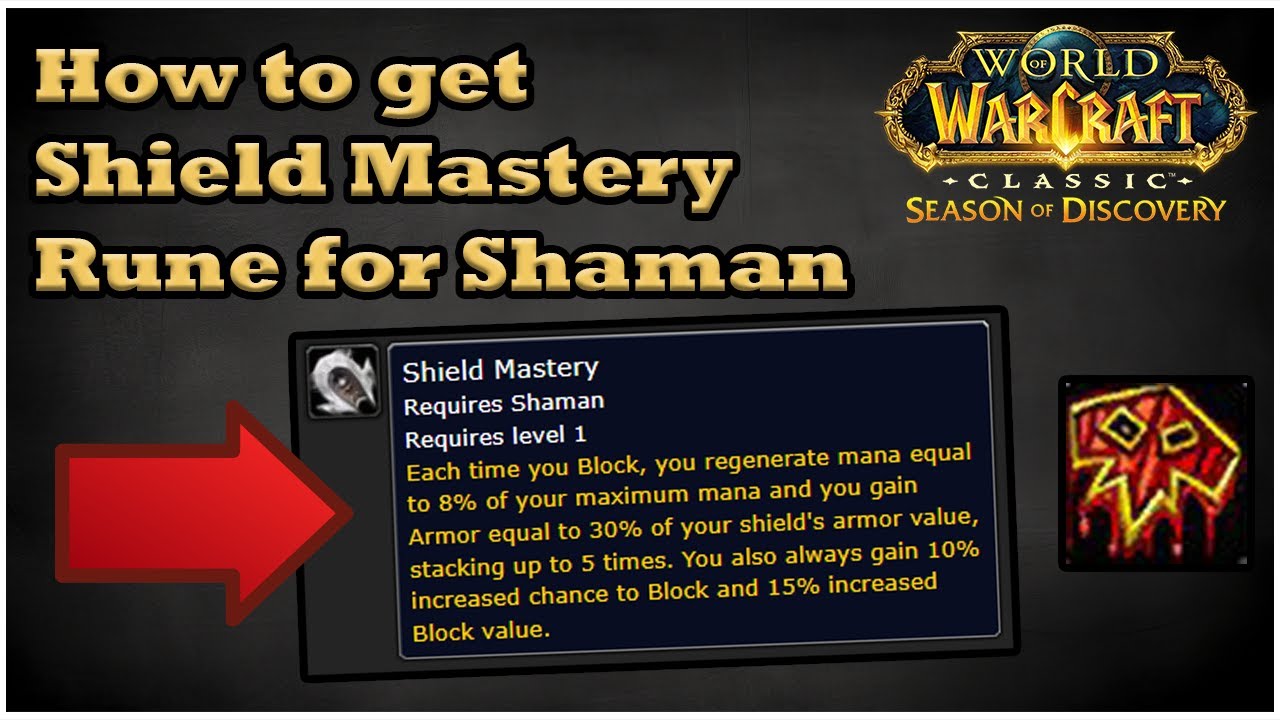How to get Shield Mastery Rune for Shaman [WoW SoD] - YouTube