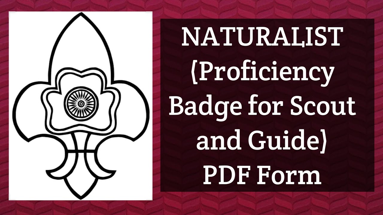NATURALIST (Proficiency Badge for Scout-Guide) Get the PDF Link in Description Box . - YouTube