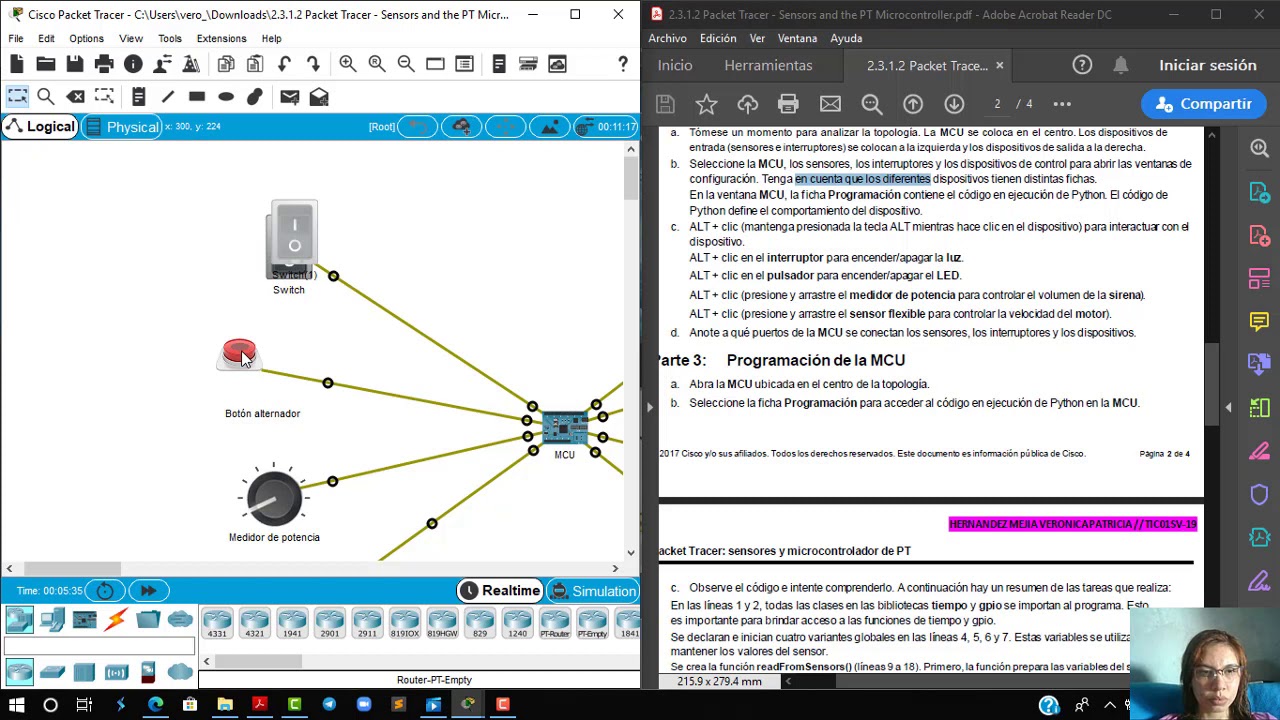 2 3 1 2 Packet Tracer Sensors and the PT Microcontroller - YouTube