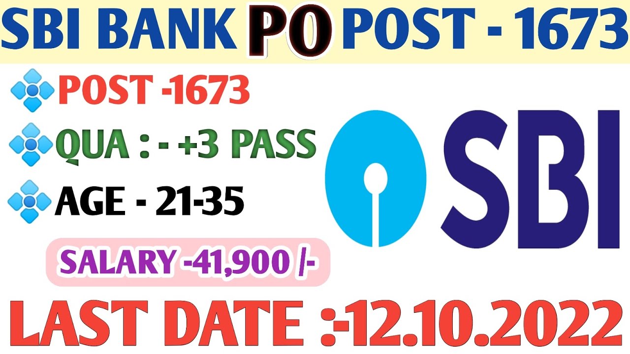 SBI PO 2022 NOTIFICATION | SBI PO VACCANCY 2022 | BANK JOB NOTIFICATION ...