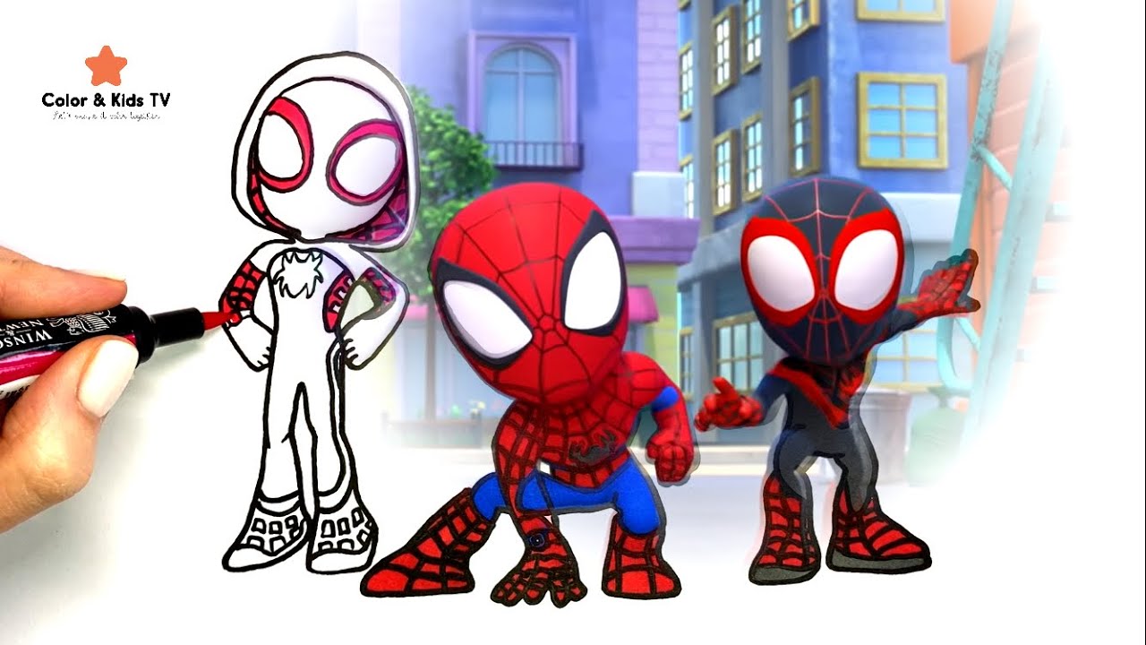 Spidey and his Amazing Friends Coloring Pages | How to color Spidey ...