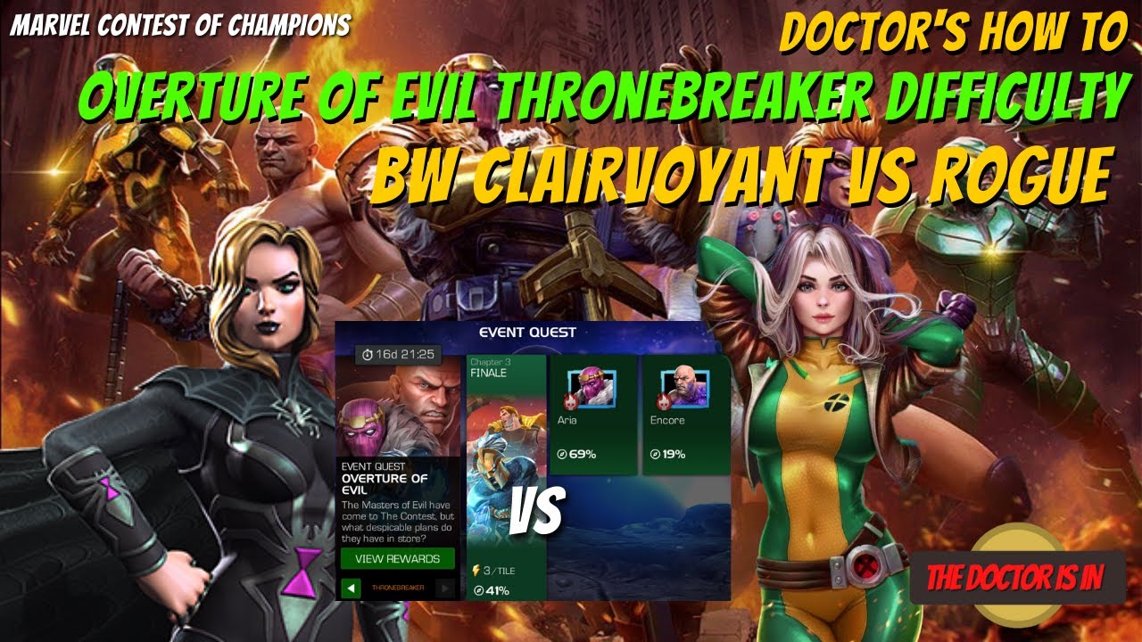 MCOC Thronebreaker Overture of Evil 3.2 Combat Deja vu Black Widow ...