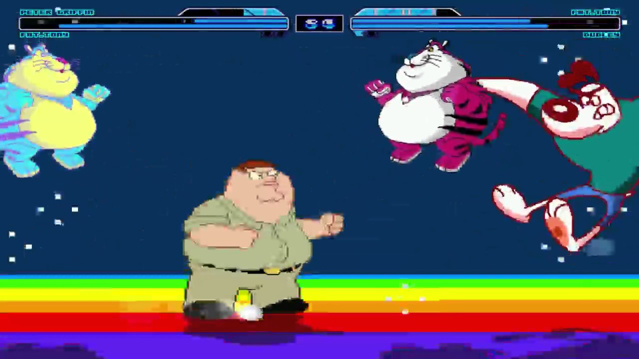 Mugen battle Peter and Fat Tony vs Fat Tony and Dudley - YouTube