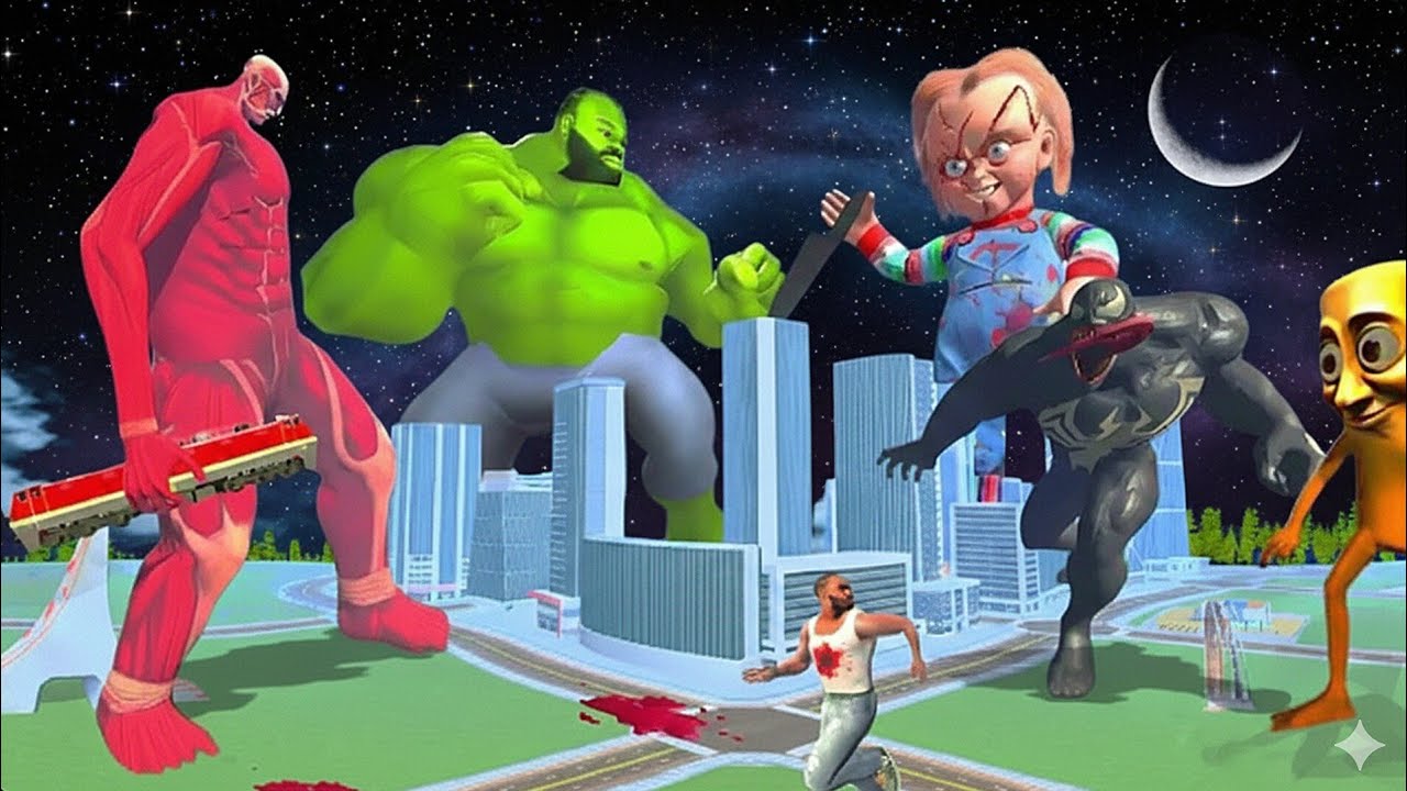 Giant creatures like siren hulk red venom and house head attack in ...