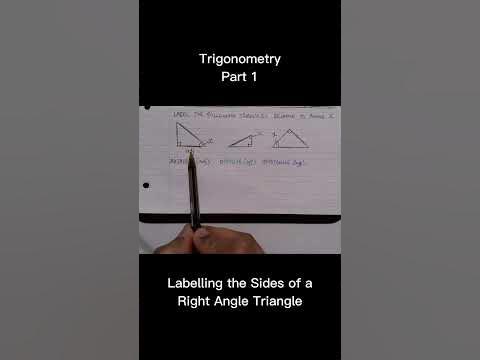 GCSE Trigonometry; Labeling a Right Angled Triangle #fypシ #foryou # ...