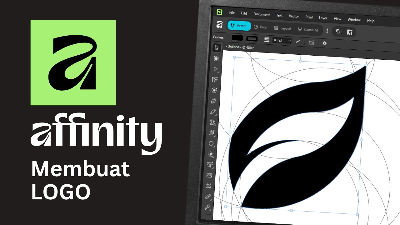 Tutorial Pemula Affinity Designer: Bikin Logo Grid Menggunakan Shape ...