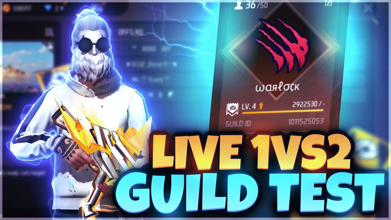 HARDEST GUILD TEST FF | FREE FIRE LIVE CUSTOM ROOM GIVEAWAY | FF LIVE ...