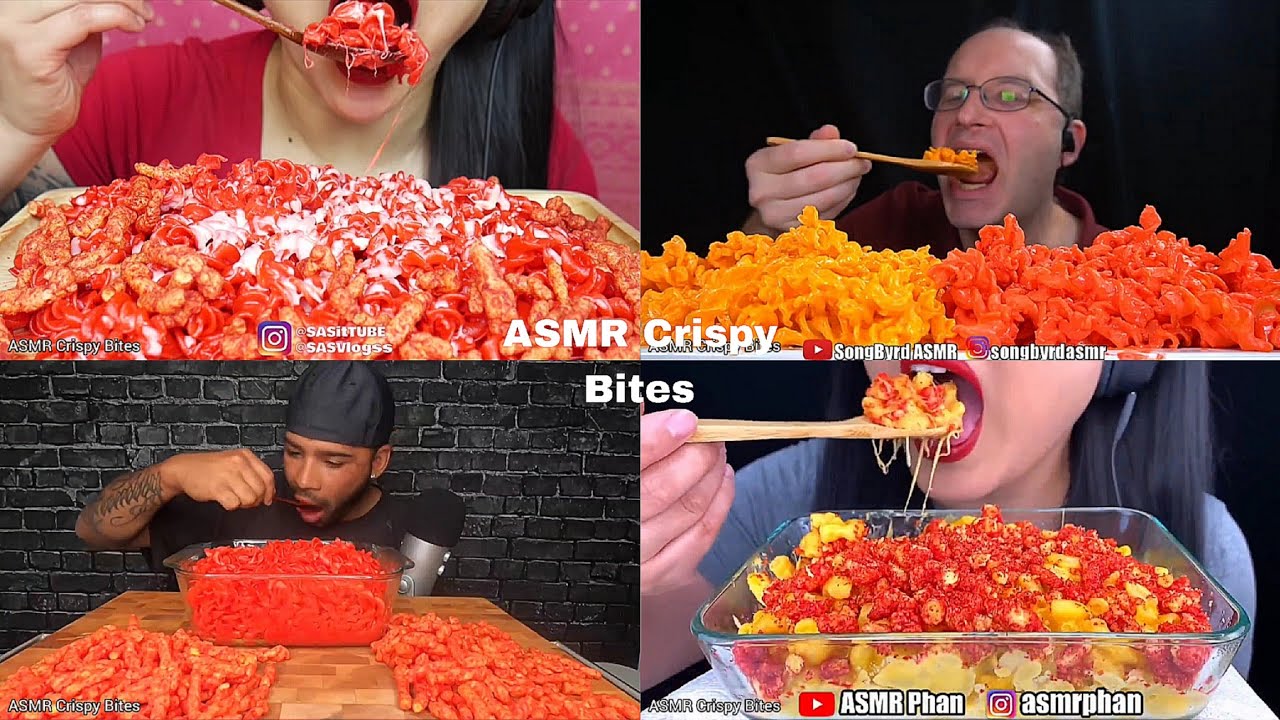ASMR HOT CHEETOS MAC N CHEESE Compilation|No Talking | Mukbang | Eating ...