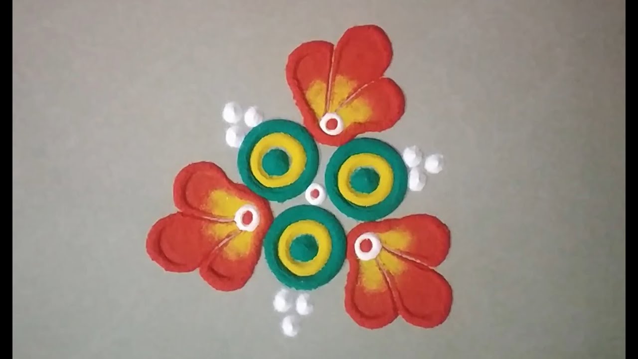 Daily Rangoli - Quick And Easy || RANGOLI WORLD - YouTube