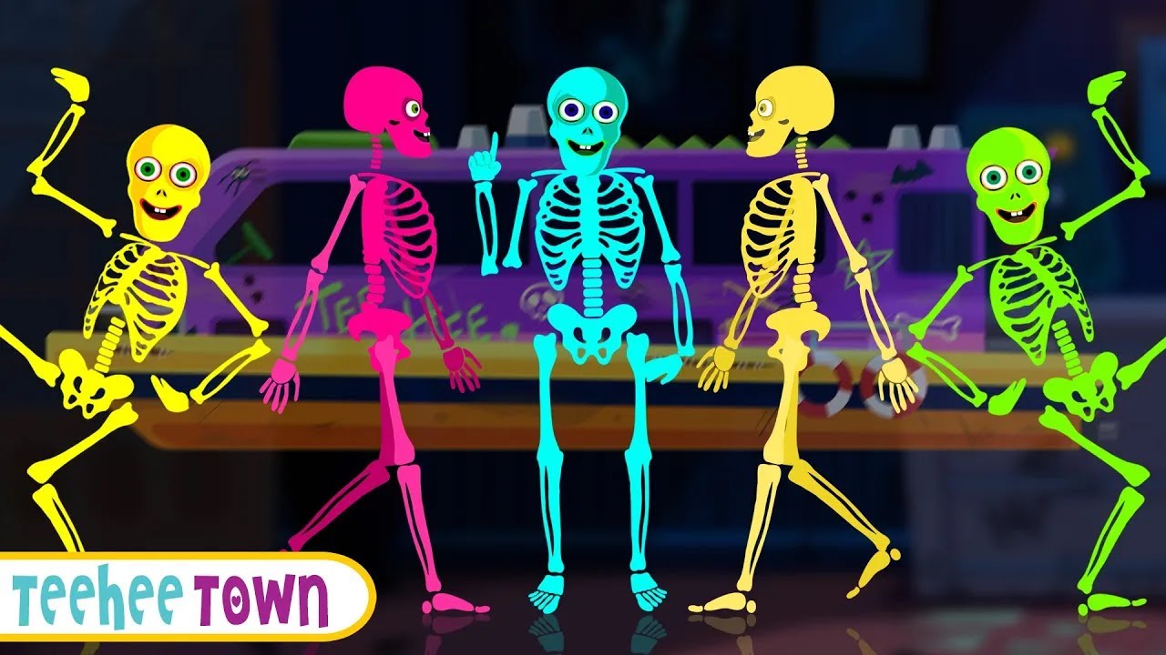 EP4| Five Skeletons Riding On Water Bus + Spooky Skeletons Songs By ...