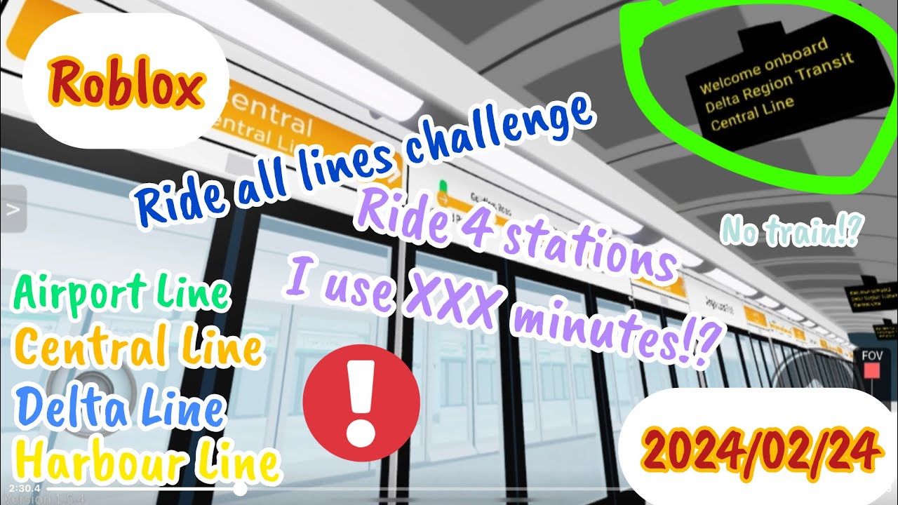 Roblox Delta Line Project :Ride all lines challenge(no LRT) - YouTube