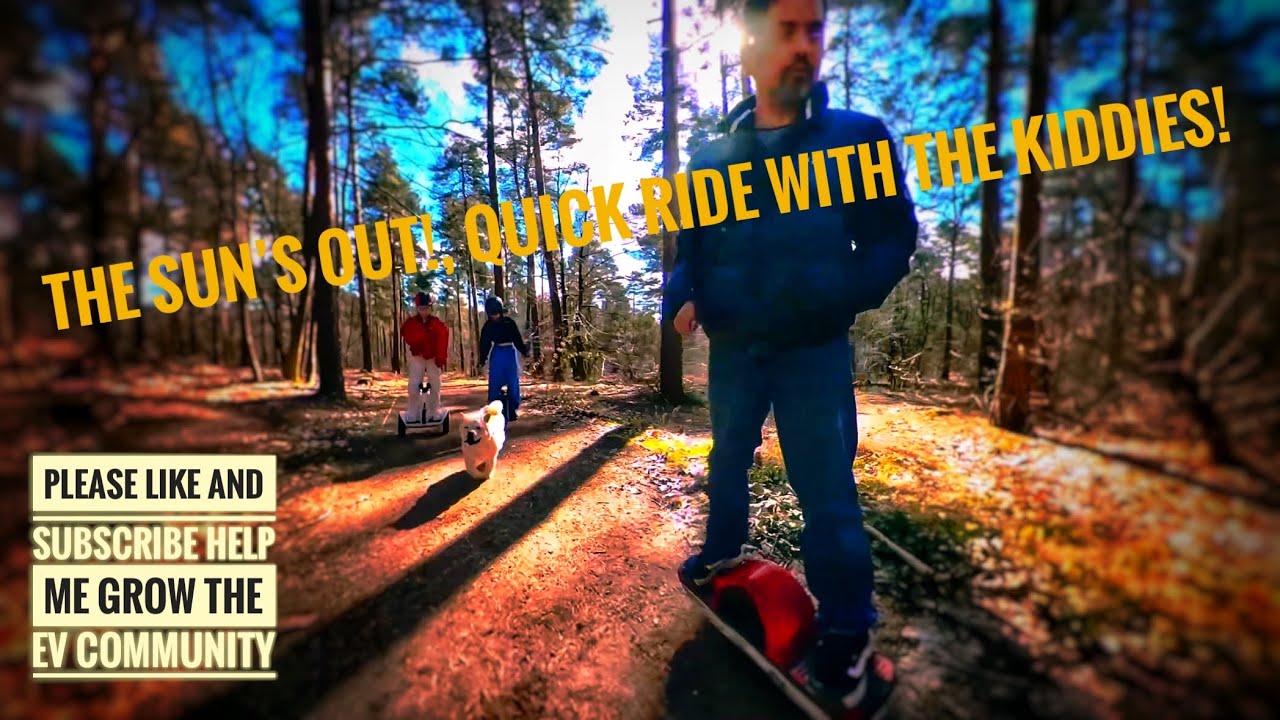 The sun is out, time to ride with the kiddies! - YouTube