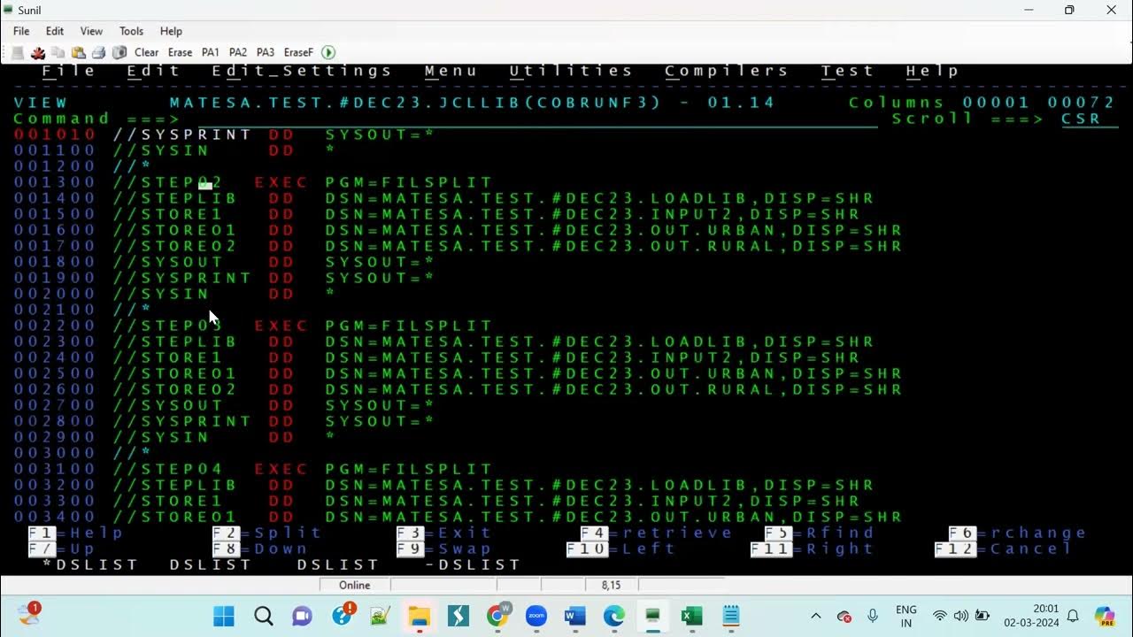 Mainframe Class Jcl Symbolic Parameters And Set Parameter Parm Parameter File Over Ride De