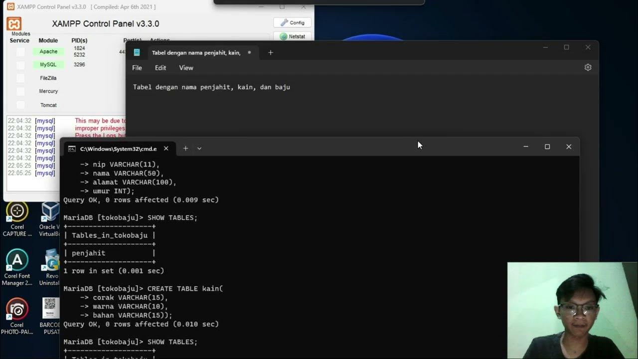 HOW TO CREATE DATABASE AND TABLE IN CMD | MYSQL - YouTube