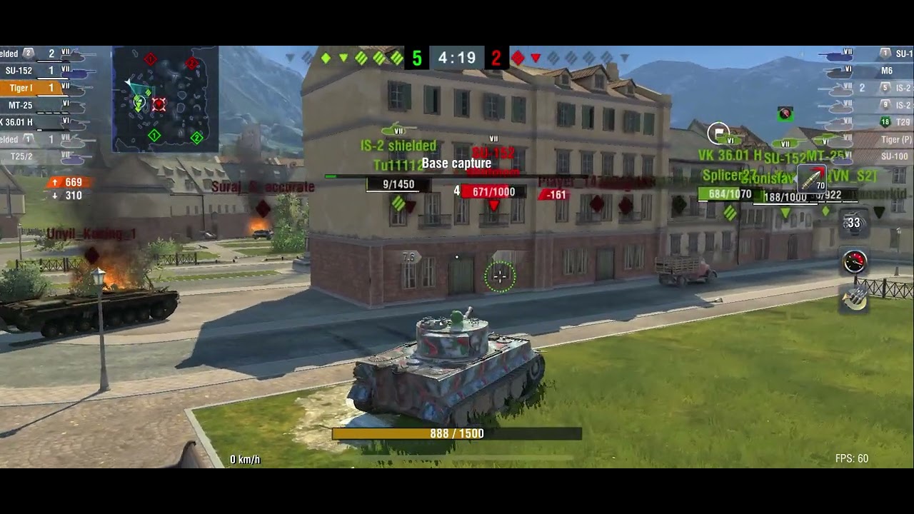 World Of Tanks Blitz Tiger 1 - YouTube