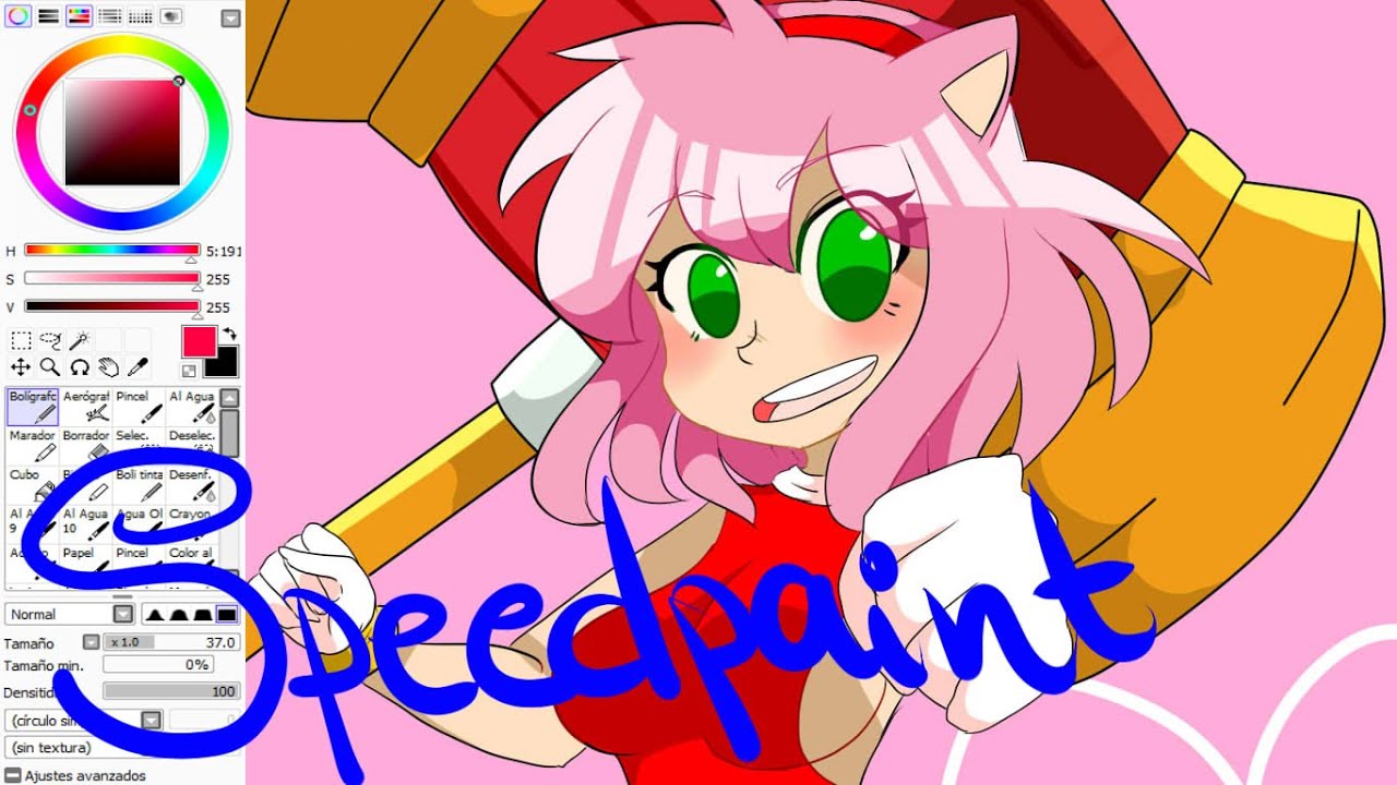 amy rose-speedpaint - YouTube