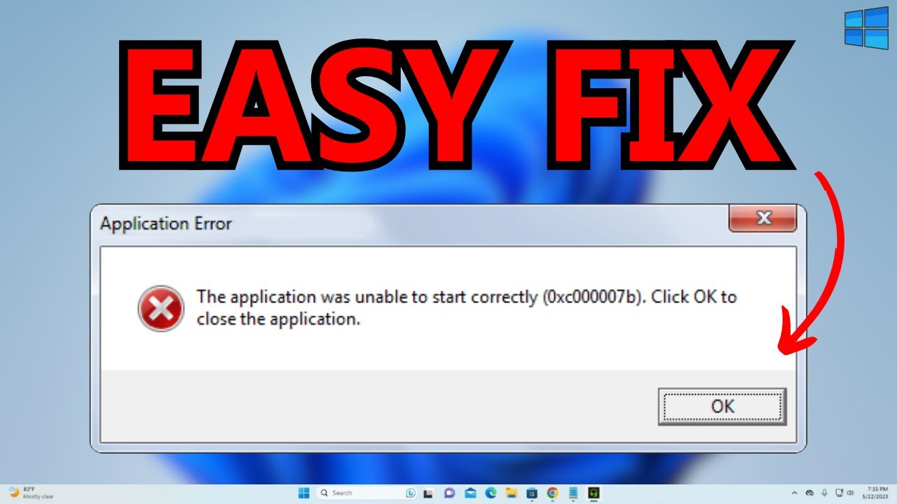 How To Fix Error 0xc00007b [SUPER EASY 2024] - YouTube