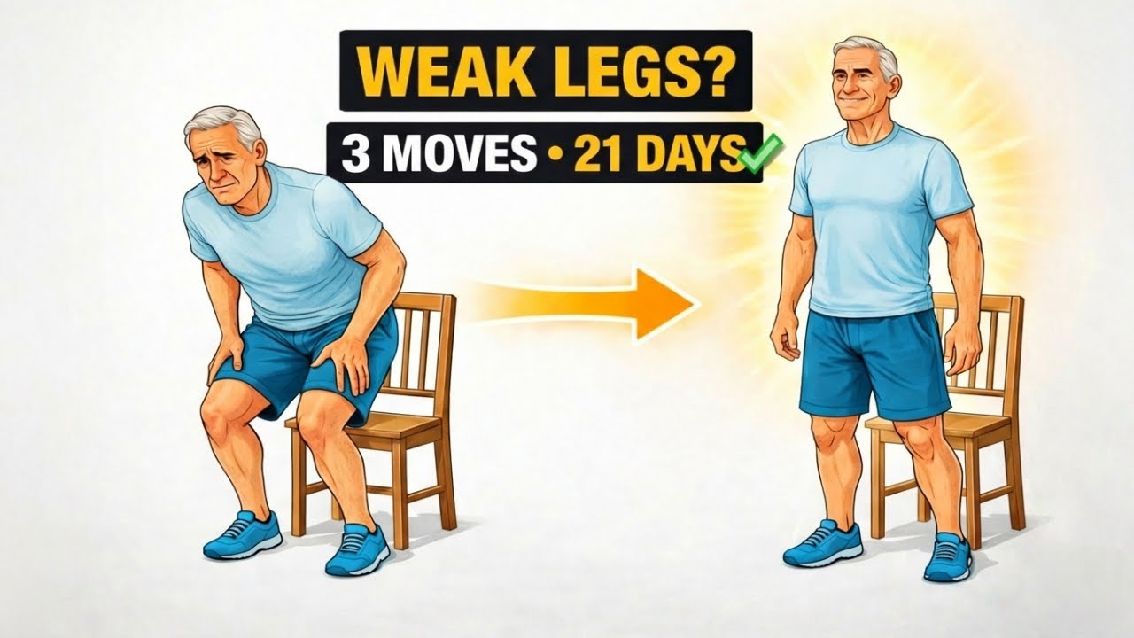 Over 60? 3 Simple Exercises to Fix Weak Legs (21-Days Challenge) - YouTube